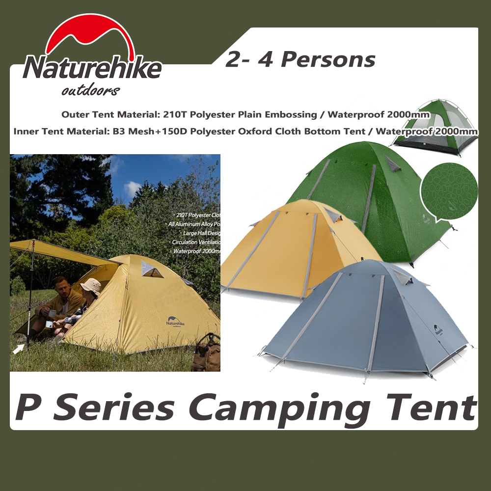 Naturehike P Series Camping Tent 2 3 4 Person Outdoor Portable Tents ...