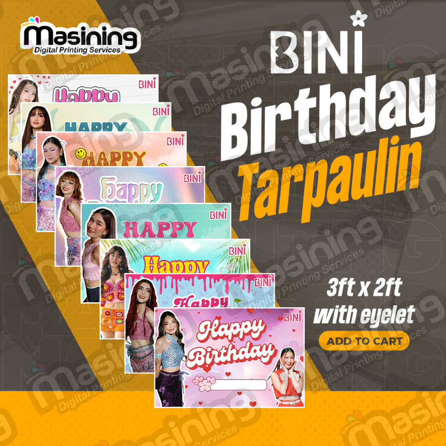 Birthday Banner Tarpaulin BINI COLLECTION! 3ft x 2ft | Shopee Philippines