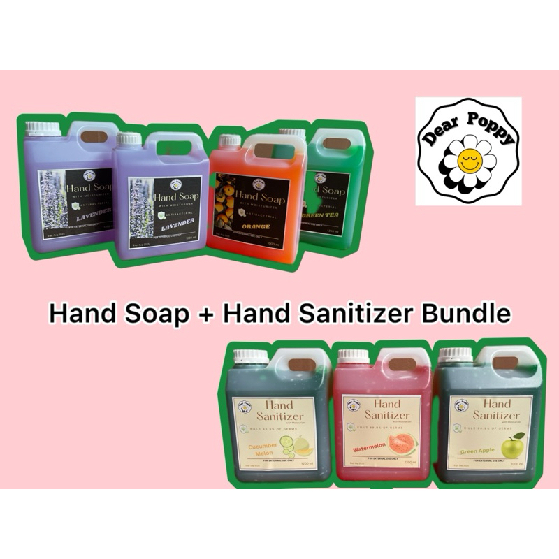 Hand Soap 1200ml and Hand Sanitizer 1200ml Bundle | Shopee Philippines