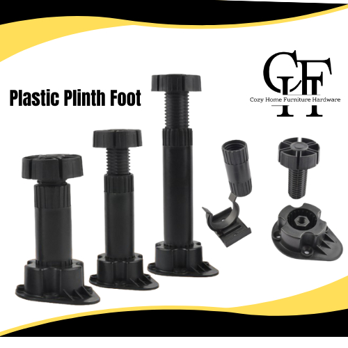Adjustable Plastic Plinth Foot Furniture Cabinet Leveler Legs ...