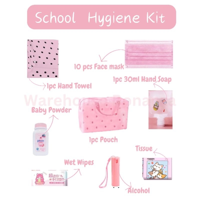 School Hygiene Kit for kids FREE personalised label sticker | Shopee ...