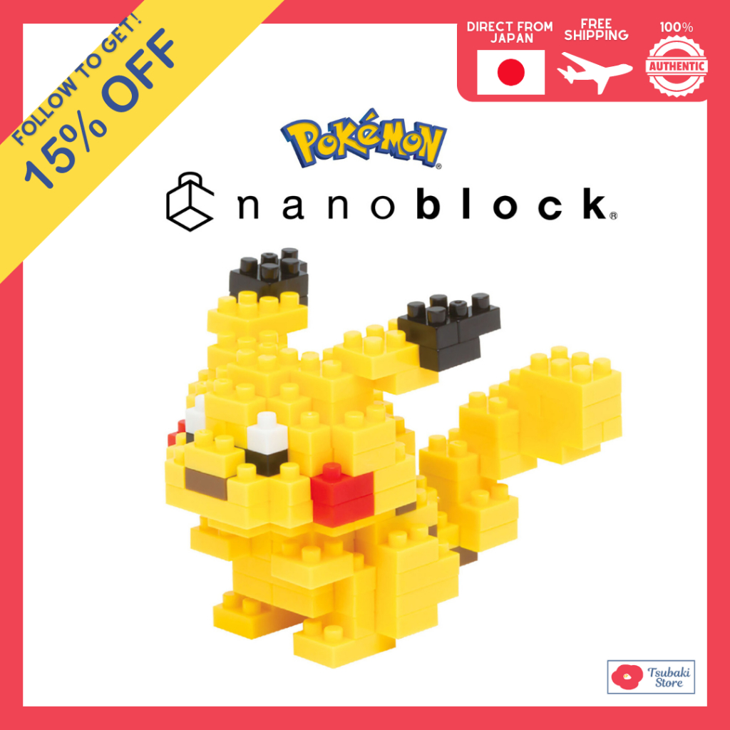 nanoblock Pokémon Pikachu NBPM-001 | Shopee Philippines