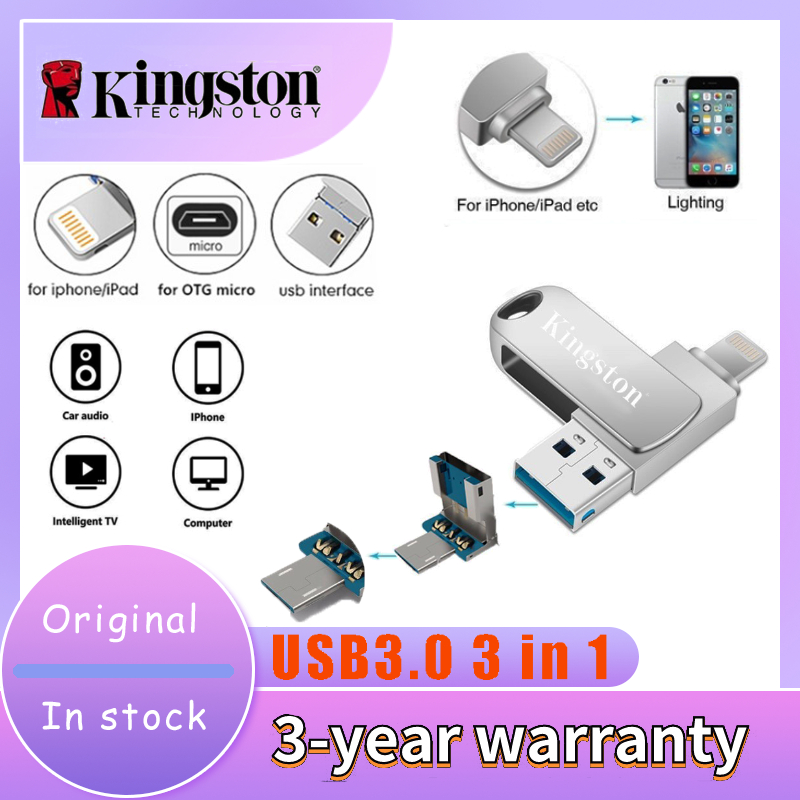 Kingston flash drive 2TB/1TB/512GB for iPhone/iPad 14/13/12/11/Xs/8/7 ...