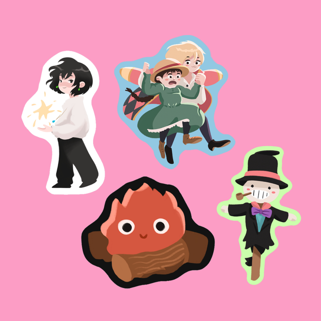 Howl's Moving Castle Studio Ghibli Anime Sticker Pack / Waterproof ...