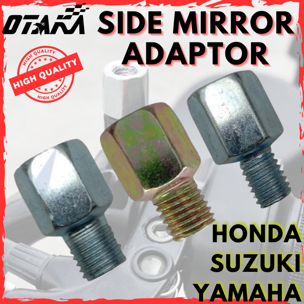 SIDE MIRROR ADAPTOR FOR HONDA/SUZUKI/YAMAHA | Shopee Philippines