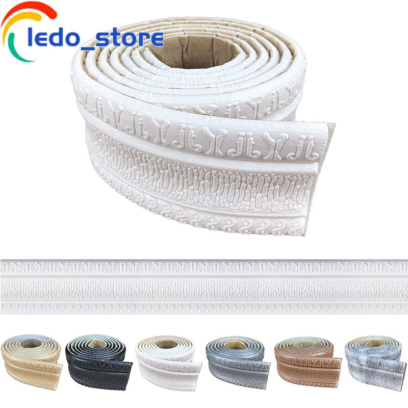 3D Wallpaper Border Flexible Wall Base Moulding Trim Self Adhesive ...