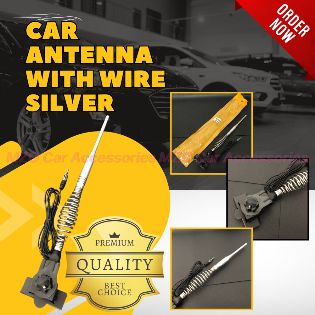 Universal Car Antenna Silver With Wire Car Edge Antenna Modification ...