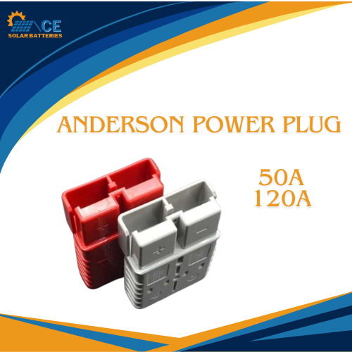 Anderson Power Plug 50A (Gray), 120A (Gray , Red) Anderson 2 Pin Power ...