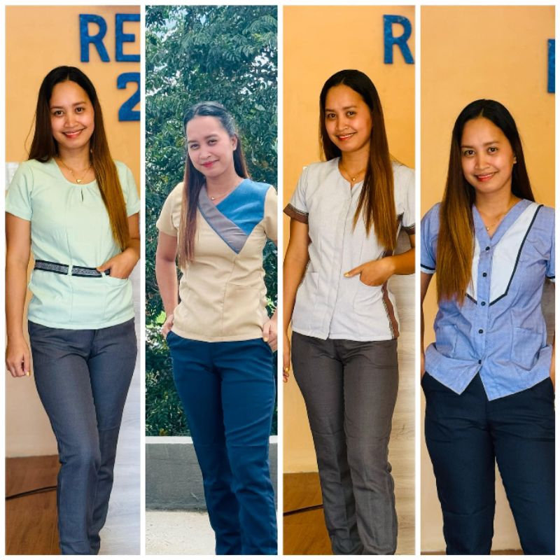 Real Fit DepEd Teaching Uniform with pockets XS TO 4XL (RTW) | Shopee ...