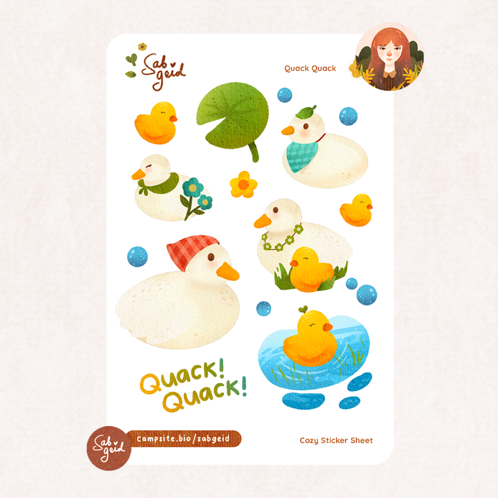 Quack Quack Sticker Sheet for planners, penpals, polco deco, journals ...