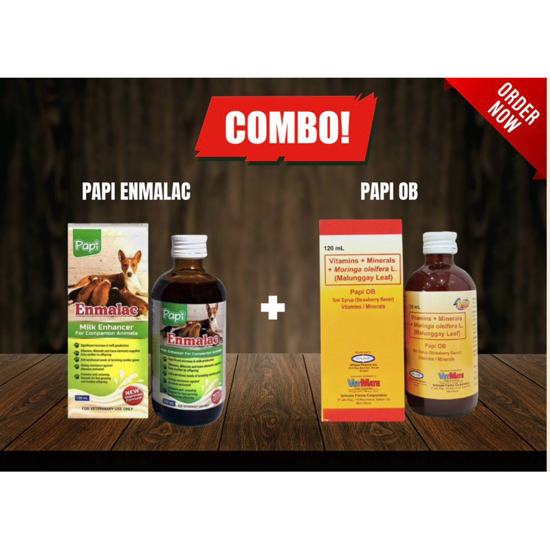 PAPI Enmalac + PAPI OB for pets and Post Pregnancy Dogs & Cats Vitamins ...