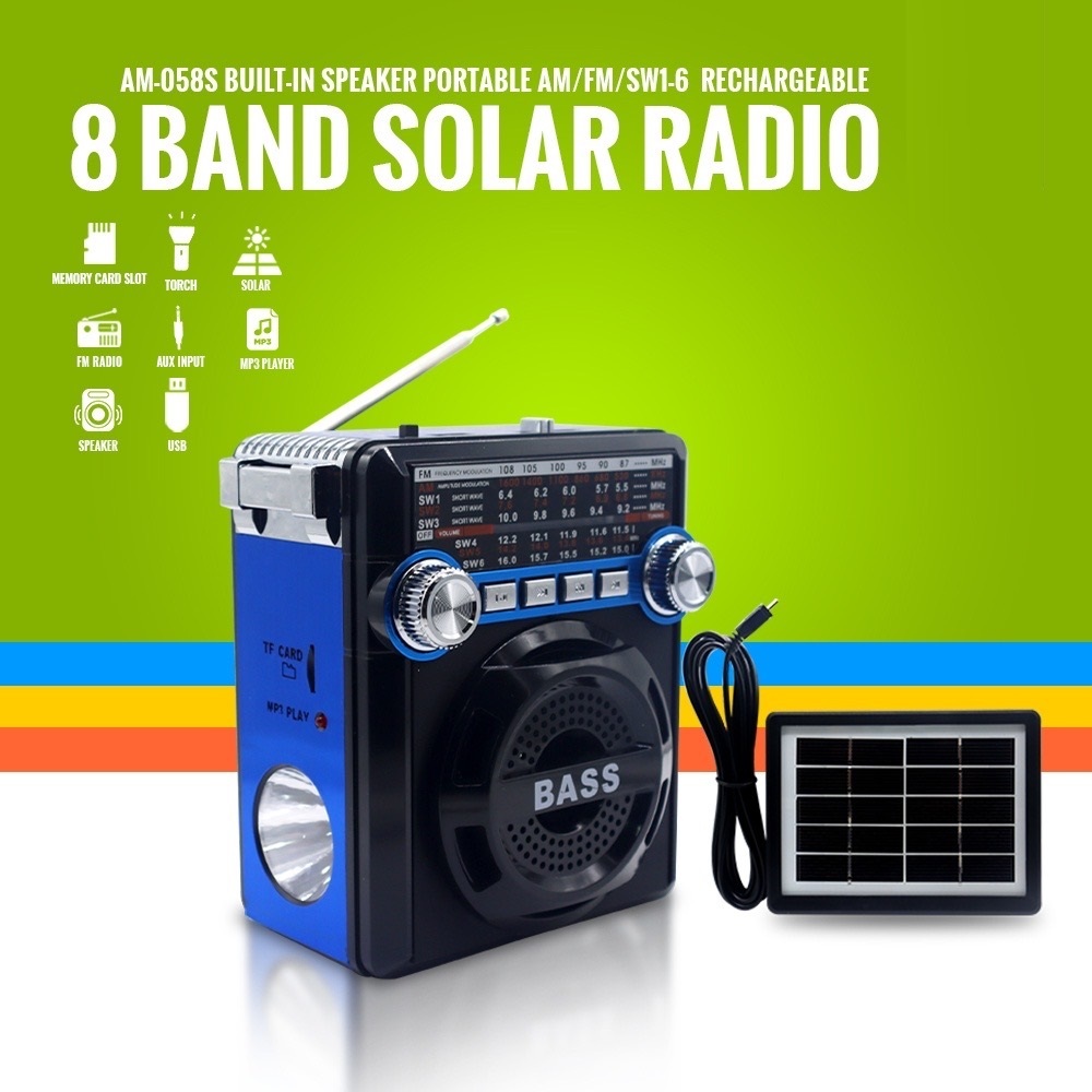 PinSan XBass Am-058s AM/FM Rechargeable Radio receiver with Antenna ...