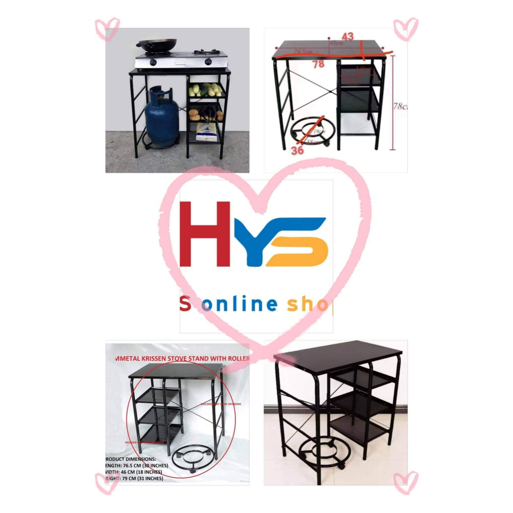 Gas Stove Stand single /double layer Black Metal Kitchen Gas Stove With ...