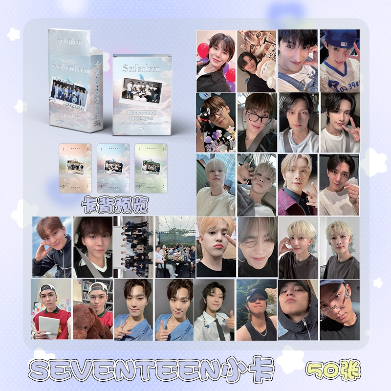55pcs/box SEVENTEEN Photocards Album LOMO Card Postcard Bini Photocards ...