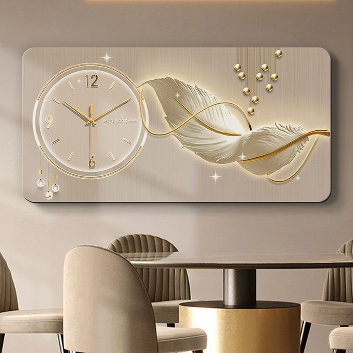 Modern living room clock mural Family dining room clock decoration ...