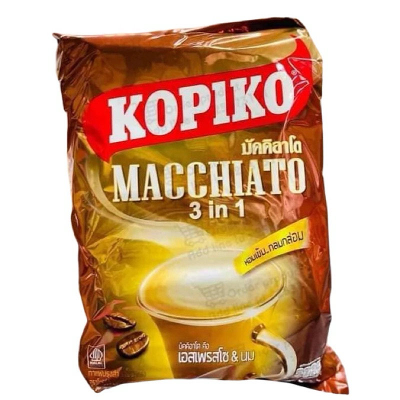 KOPIKO Macchiato 3 in 1 Coffee Hot & Cold Thailand Coffee Halal ...