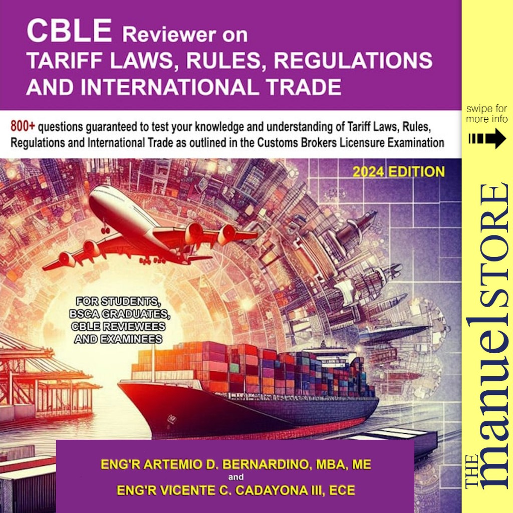 Bernardino, Cadayona (2024) CBLE Reviewer on Tariff Laws, Rules ...