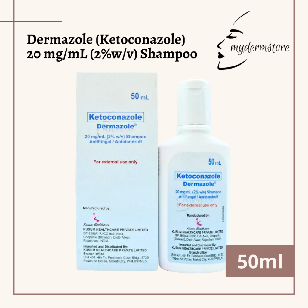 Dermazole Ketoconazole Shampoo 50ml 100ml | mydermstore | Shopee ...