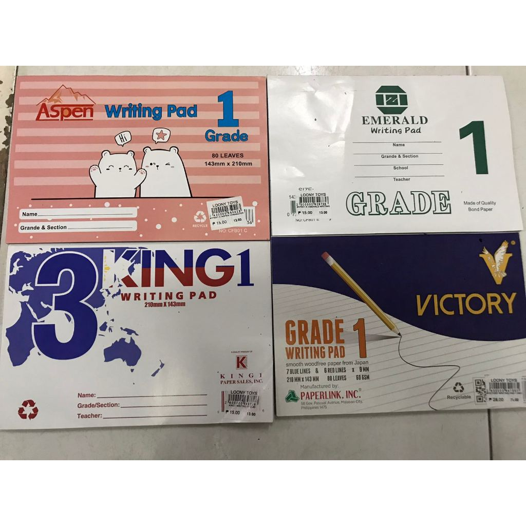 FELICE NEW COD Grade 1 Writing Pad Paper (10 Pads) 80 LVS | Shopee ...