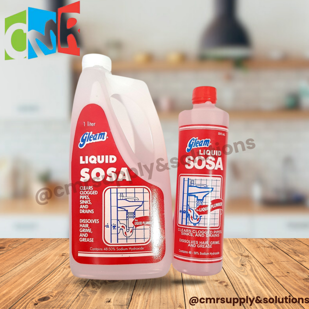Gleam Liquid Sosa 500ML / 1Liter (SINK & DRAIN DECLOGGER) | Shopee ...
