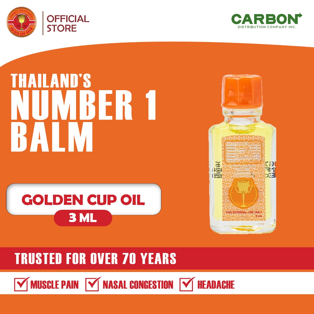 Golden Cup Oil Liniment 3ml - Official PH Store | Shopee Philippines