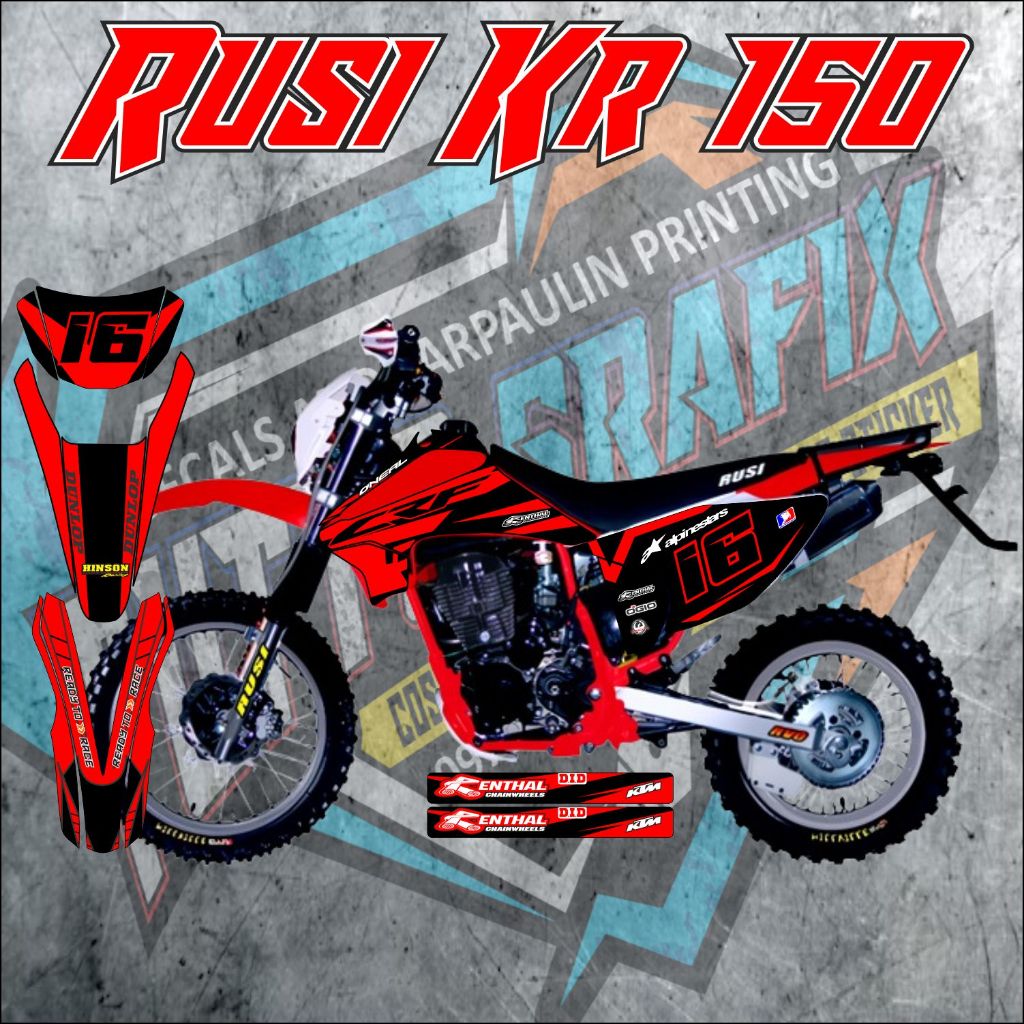 Rusi Kr 150 high quality custom decals | Shopee Philippines