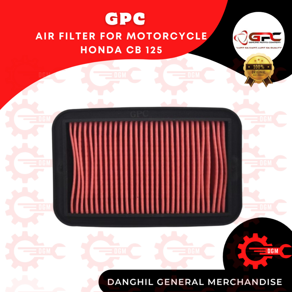 GPC AIR FILTER FOR MOTORCYCLE Honda CB 125 | Shopee Philippines