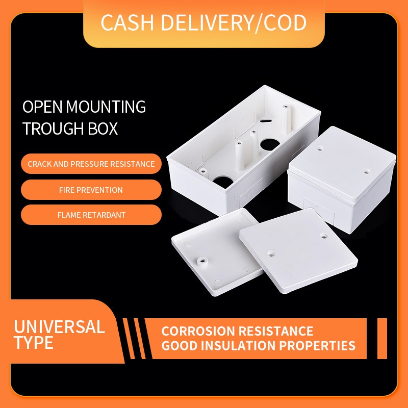 86x86mm Wall Mounted PVC Junction Box | IP55 Waterproof & Fire-Retardant Electrical Cable Box ...