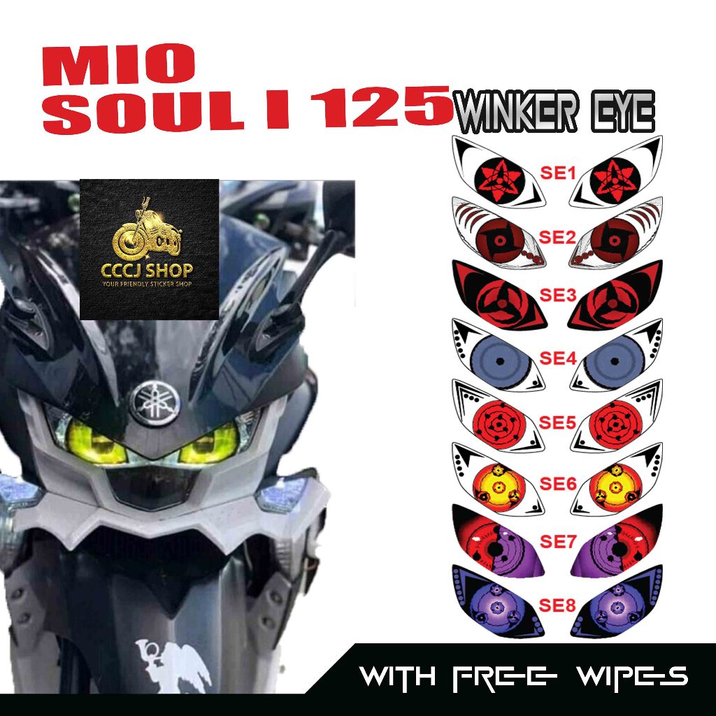 MIO SOUL i (msi) WINKER EYE STICKER/TRANSPARENT/MACHINE CUT/TRANSLUCENT ...