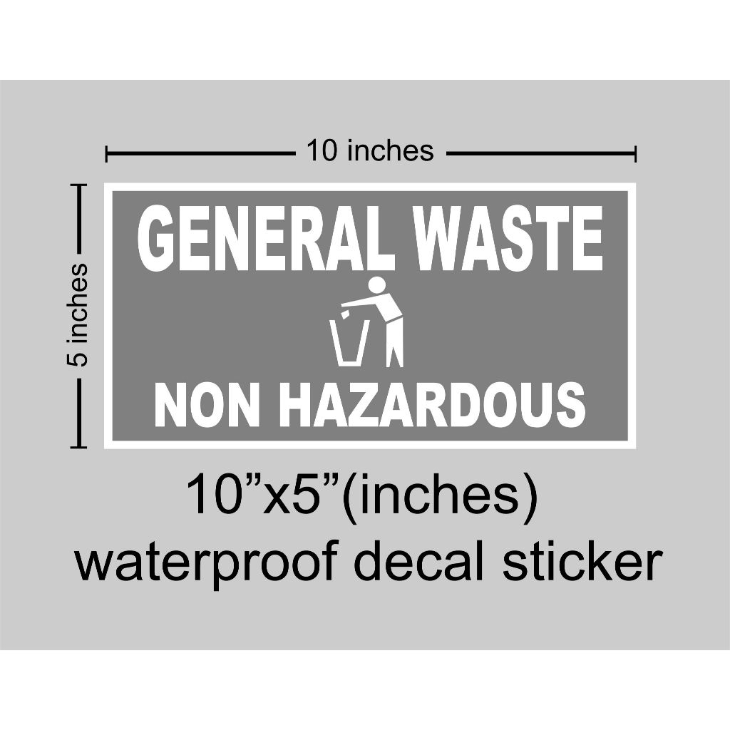 WASTE MANAGEMENT SIGNAGE STICKER SIGN FOR YOUR TRASH BIN. BIO,NON BIO ...