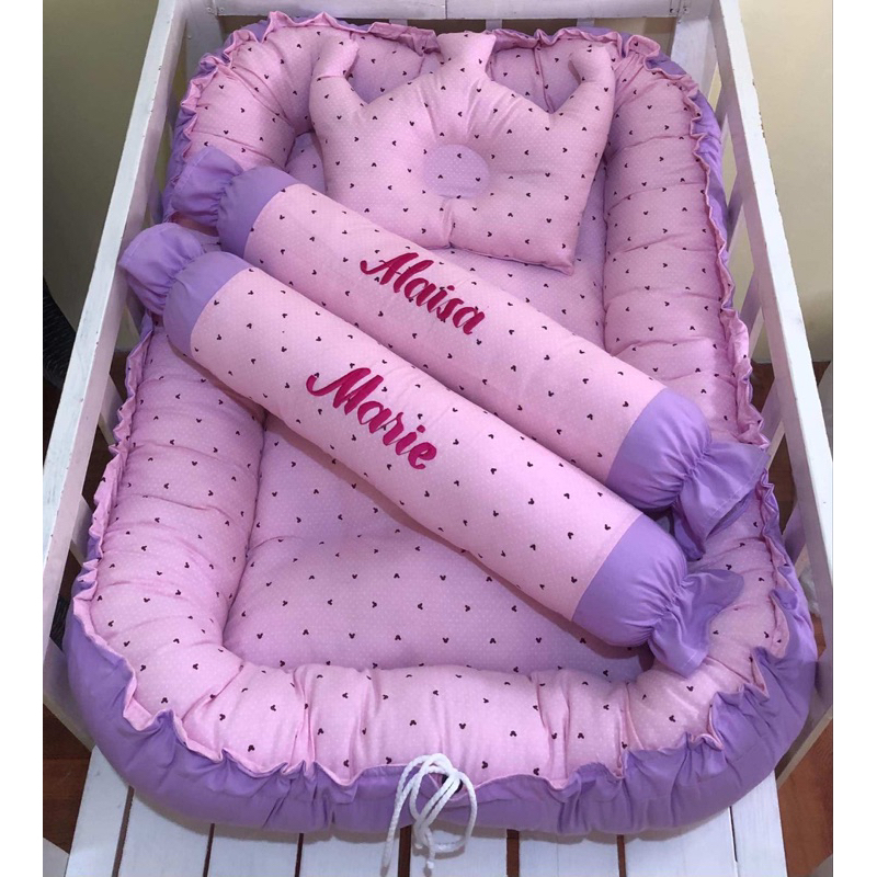 Minimalist Design Jumbo Baby Nest Set Free embroidery | Shopee Philippines