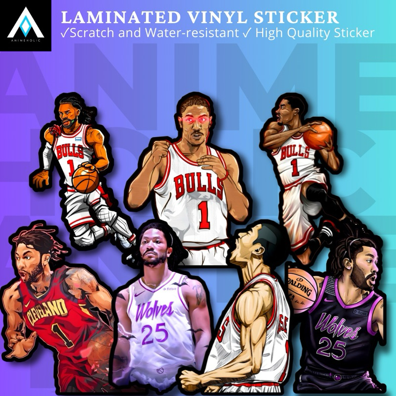 DERRICK ROSE NBA BASKETBALL STAR MVP STICKERS ~ LAMINATED VINYL ...