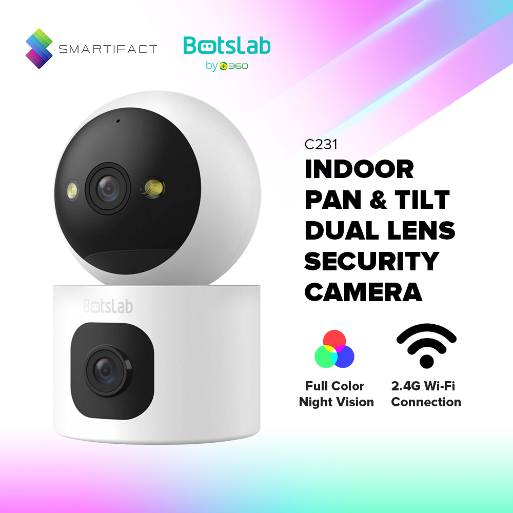 360 Botslab C231 CCTV AI Camera 2K Indoor Dual Lense With 360 ...