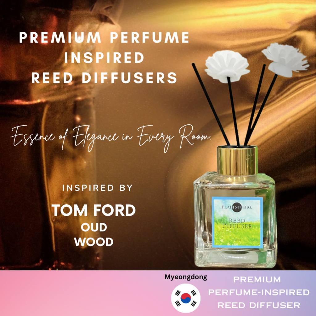 Flair Studio 100ml Premium Perfume Scent (Tom Ford Oud Wood) Reed Diffuser Air Freshener ...