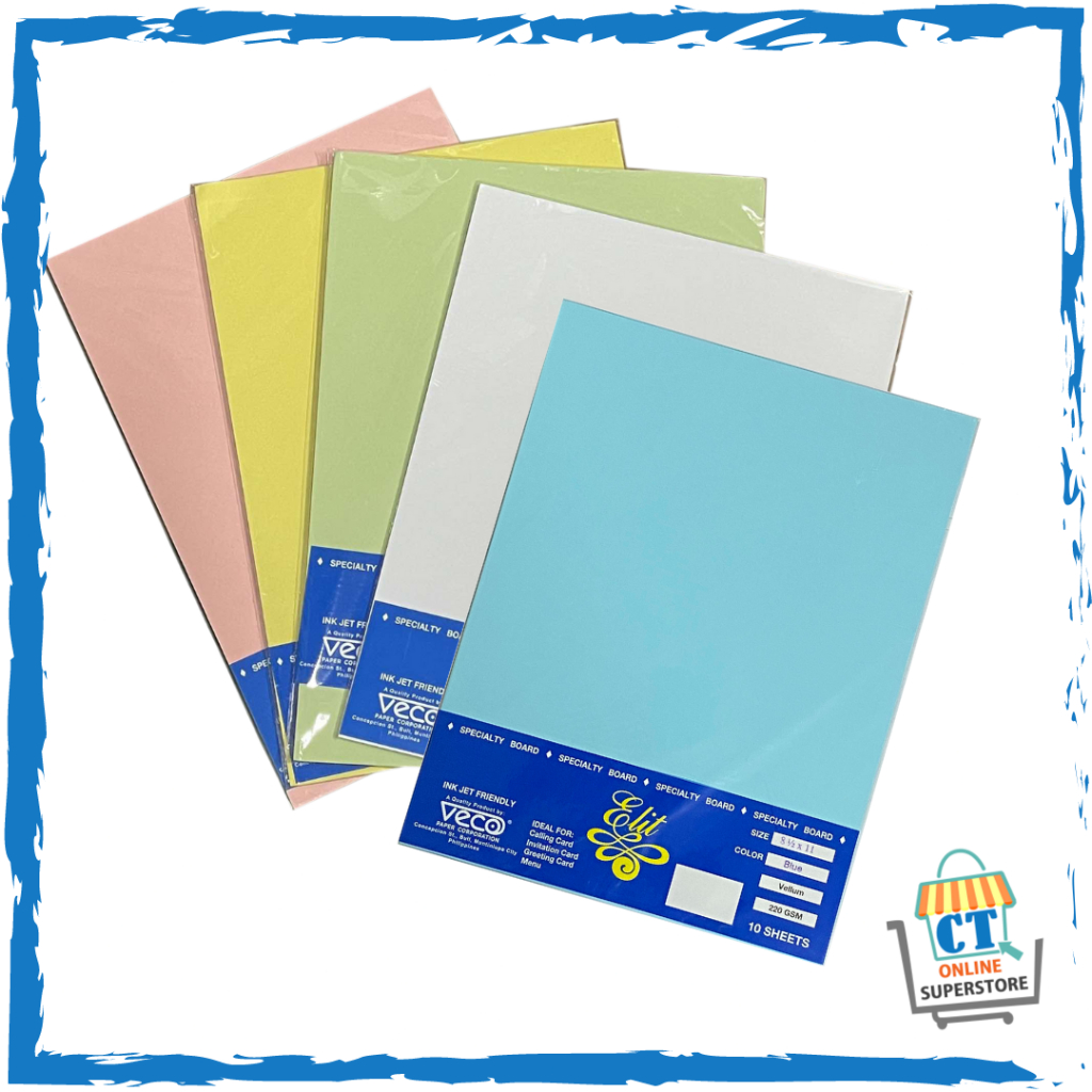 VELLUM Specialty Board 220GSM 10pcs/pk Ideal for Calling Card ...
