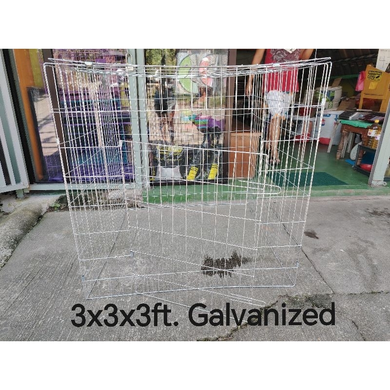 3x3x3ft Galvanized Squarepen(Heavy Duty) Collapsible | Shopee Philippines