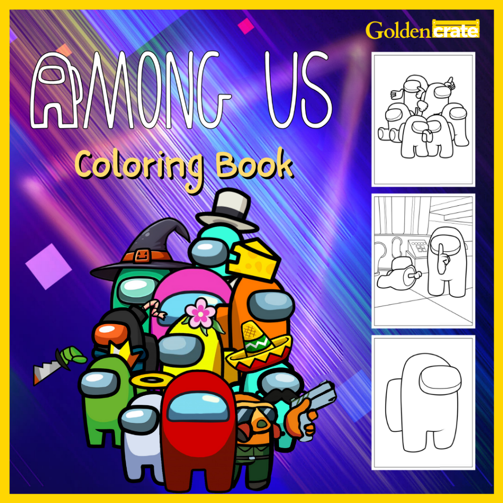 Among Us Coloring Book for Kids – 20 Pages of Fun, Creativity, & Motor ...