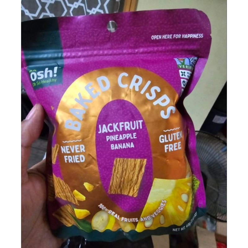 OSH!OH SO HEALTHY BAKED CRISP JACKFRUIT PINEAPPLE BANANA 40G | Shopee ...