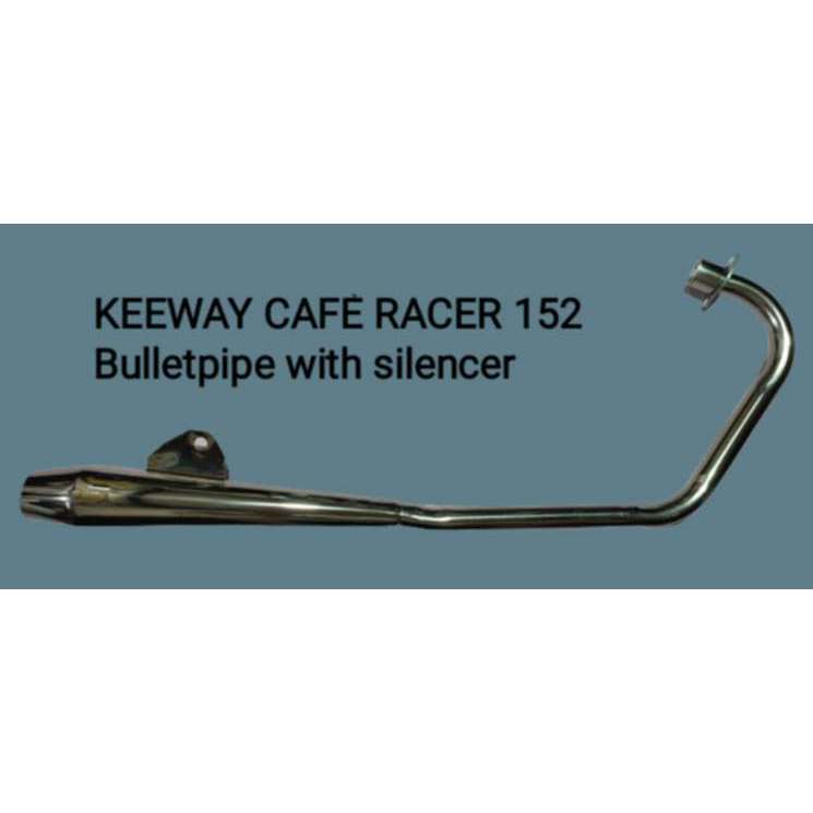 KEEWAY CAFE RACER 152 - BULLET PIPE - Stainless - Muffler - (Double ...