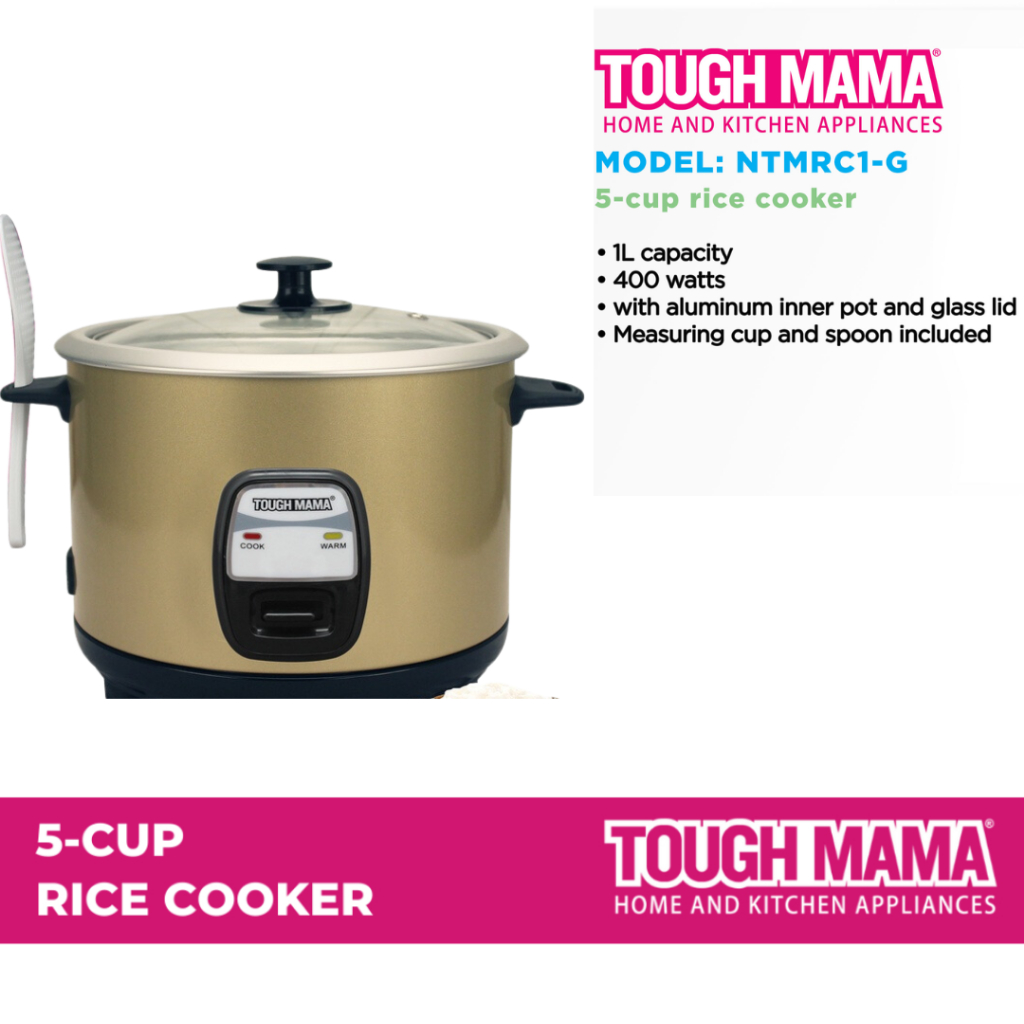 Tough Mama Gold Rice Cooker Aluminum 1.0L With free spoon and cup ...