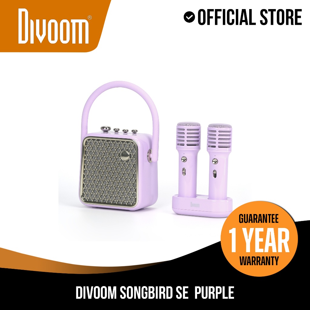 Divoom Songbird SE Portable Speaker w/ Dual Microphones Purple | Shopee ...