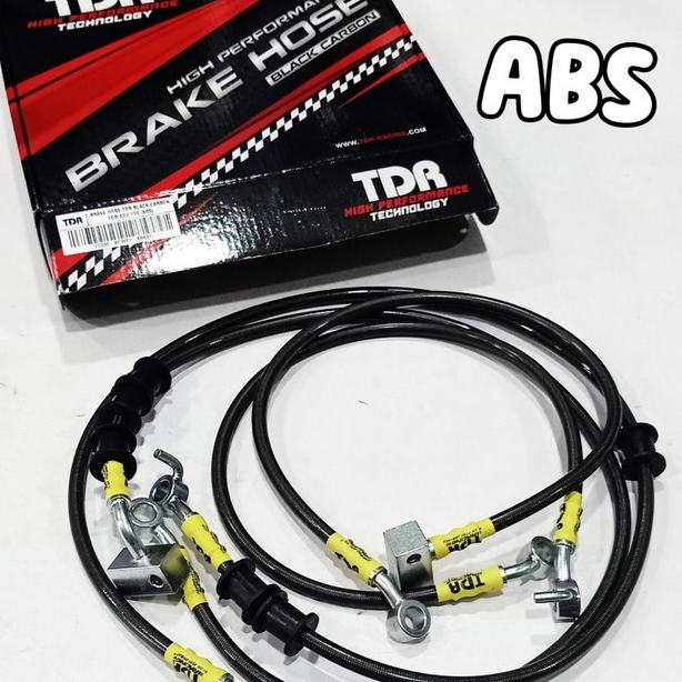 TDR RACING BRAKE HOSE SET (4 PCS) BLACK CARBON FOR ADV 150/160 ABS ...