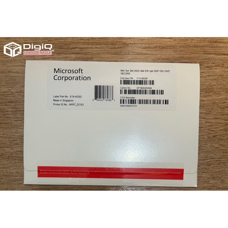 Windows Server Std 2019/2022/2025/Home x64 EN 1pk DSP OEI DVD 16 CORE ...