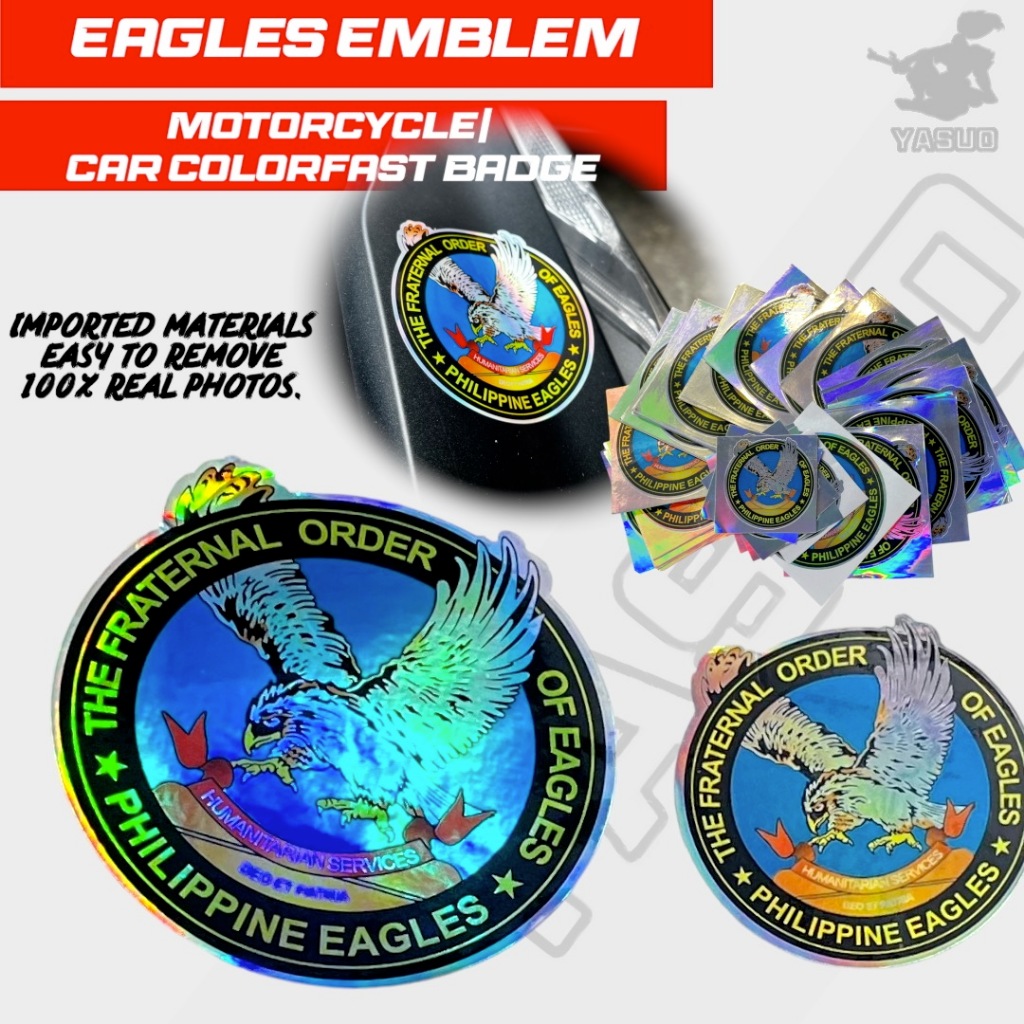 Motor Eagles Emblem Motorcycle Car Colorfast Badge The Fraternal Order of Eagles Emblem Eag ...