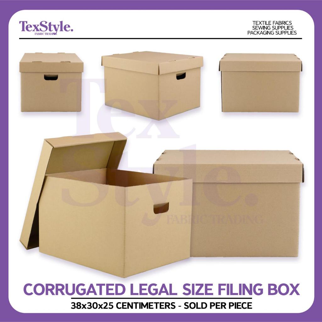 Textstyle Corrugated Filing Box Storage Container Office Filing Box ...