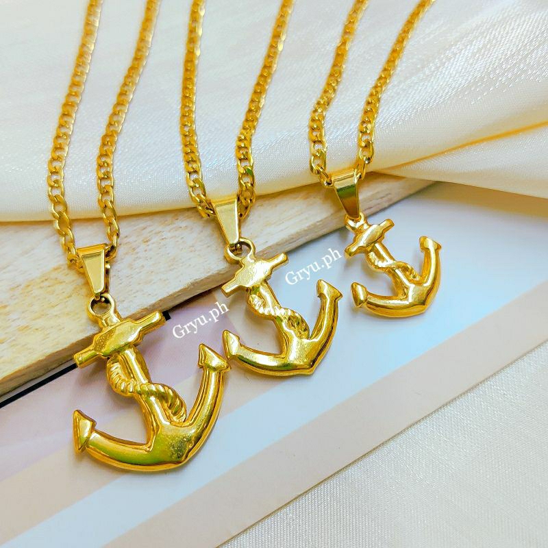 Gryu.ph Stainless Anchor Necklace 18 inches Cadena Chain for Men&Women ...