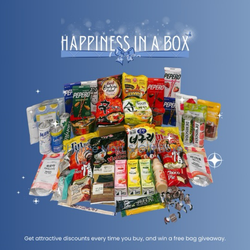 Korean Snack Box or Gift Box (Happiness in a Box) - KYEOPTA | Shopee ...