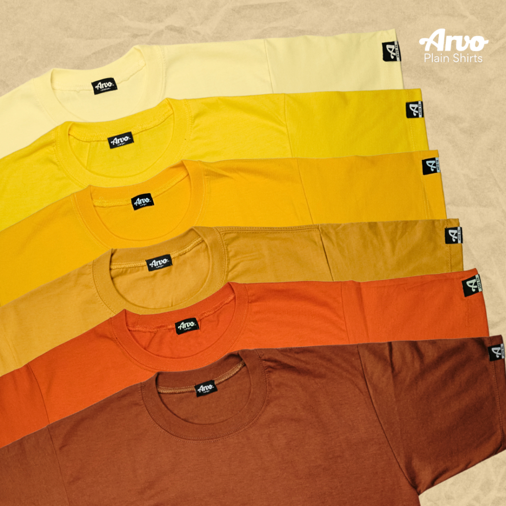 ARVO PH - Yellow Series Plain Tee Shirts | Shopee Philippines
