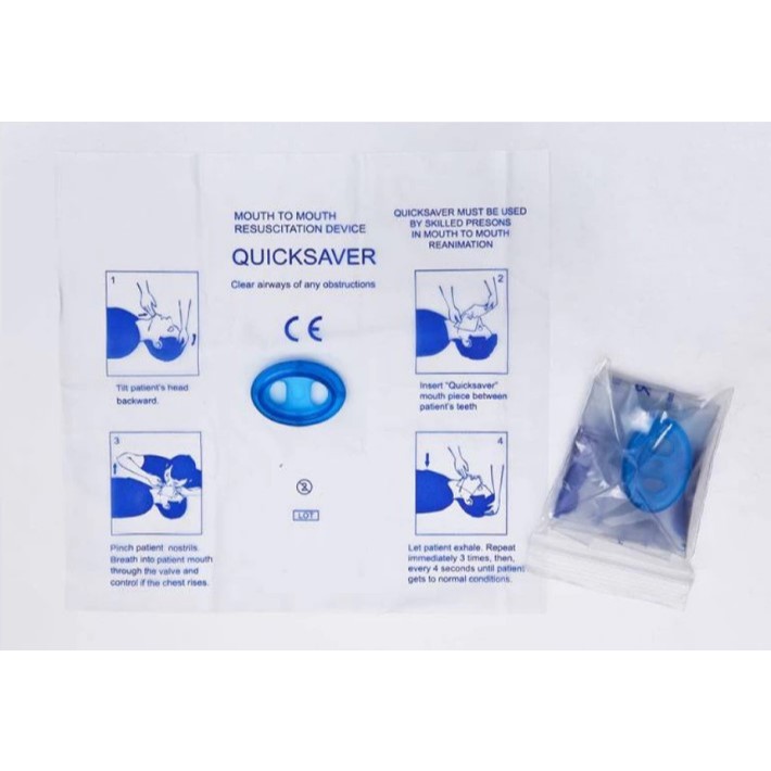 1 Way Valve CPR Respirator Mask Emergency Mouth To Mouth First Aid ...