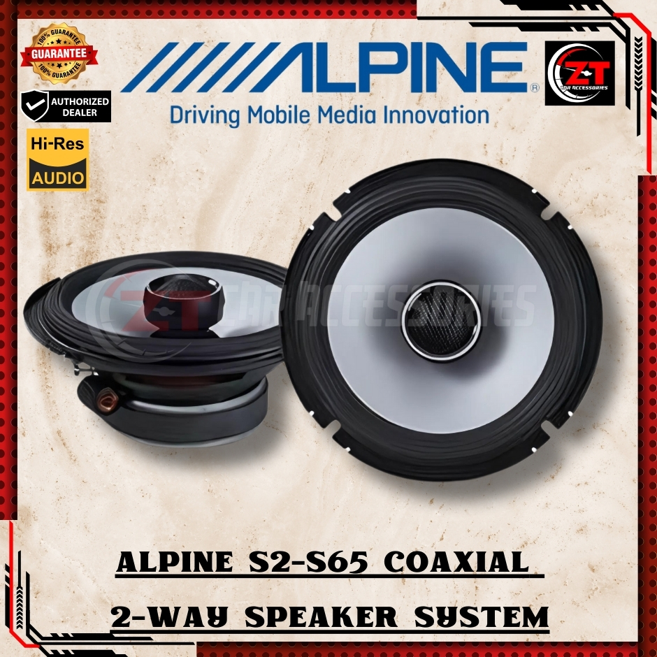 ALPINE S2-S65 Coaxial 2-Way Speaker System | Shopee Philippines